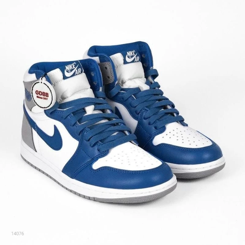 Sepatu Jordan 1 Retro High OG True Blue Blue Grey White Authentic ...